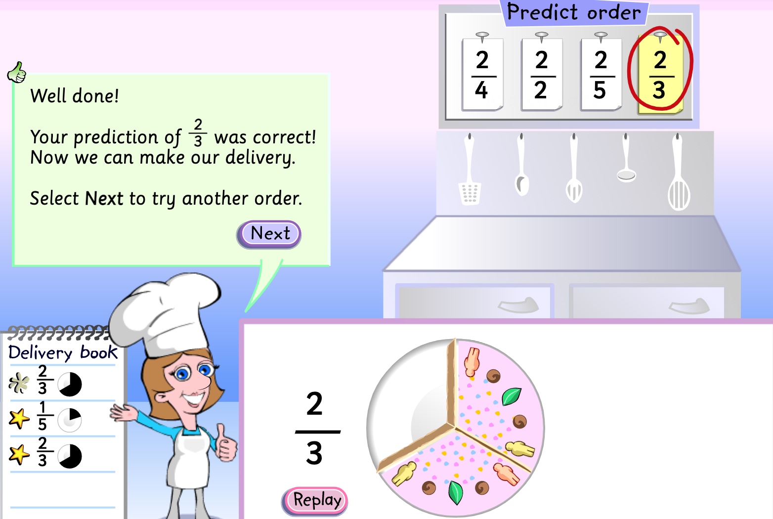 Learn Fraction with Cake Game - Maths for Kids